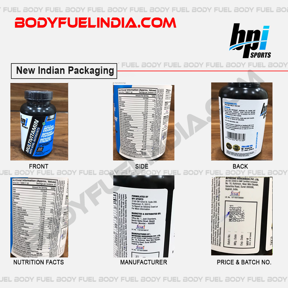 BPI Sports Multivitamin Indian Manufacturing | Body Fuel India